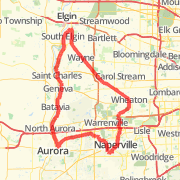 Illinois Prairie Path triangle ride in Naperville, IL, United States ...